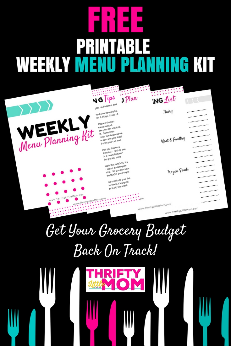 Free Printable Menu Planning Kit » Thrifty Little Mom