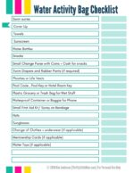 Free Printable Pool Bag Checklist » Thrifty Little Mom
